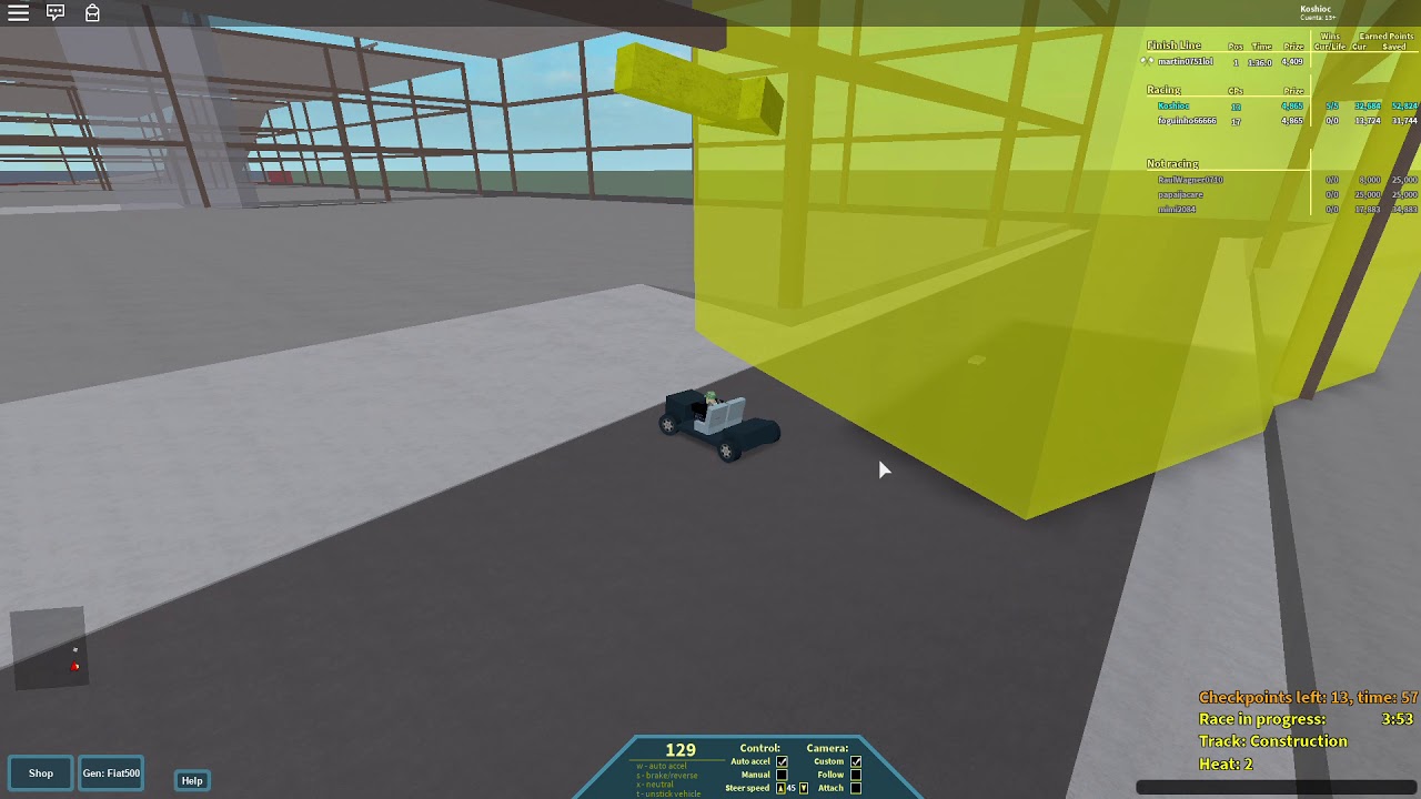 ROBLOX: Checkpoint Racing v5.1 Speedrun Follow Checkpoint Construction ...