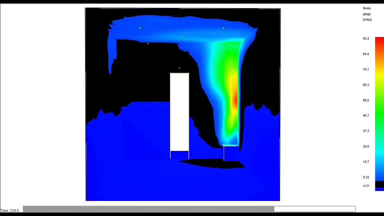 Hot Gas Layer Open Door Simulation (Uniform Demarcation) - YouTube