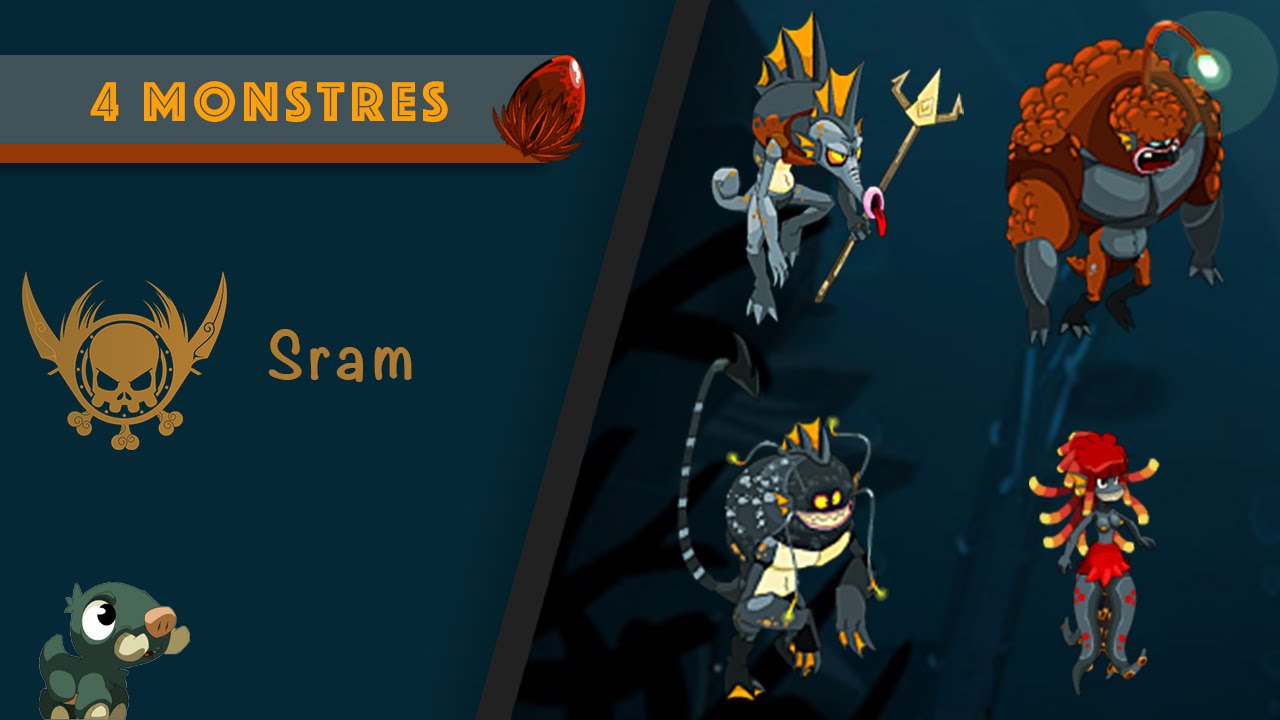 [Dofus] Stratégie en Trithon Réel : 4 mobs - combat de quête sram - YouTube