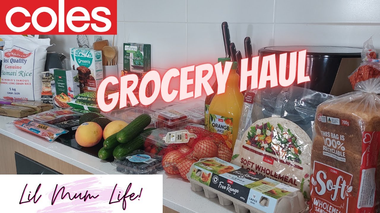 Australian Grocery Haul, Coles Online Delivery - YouTube