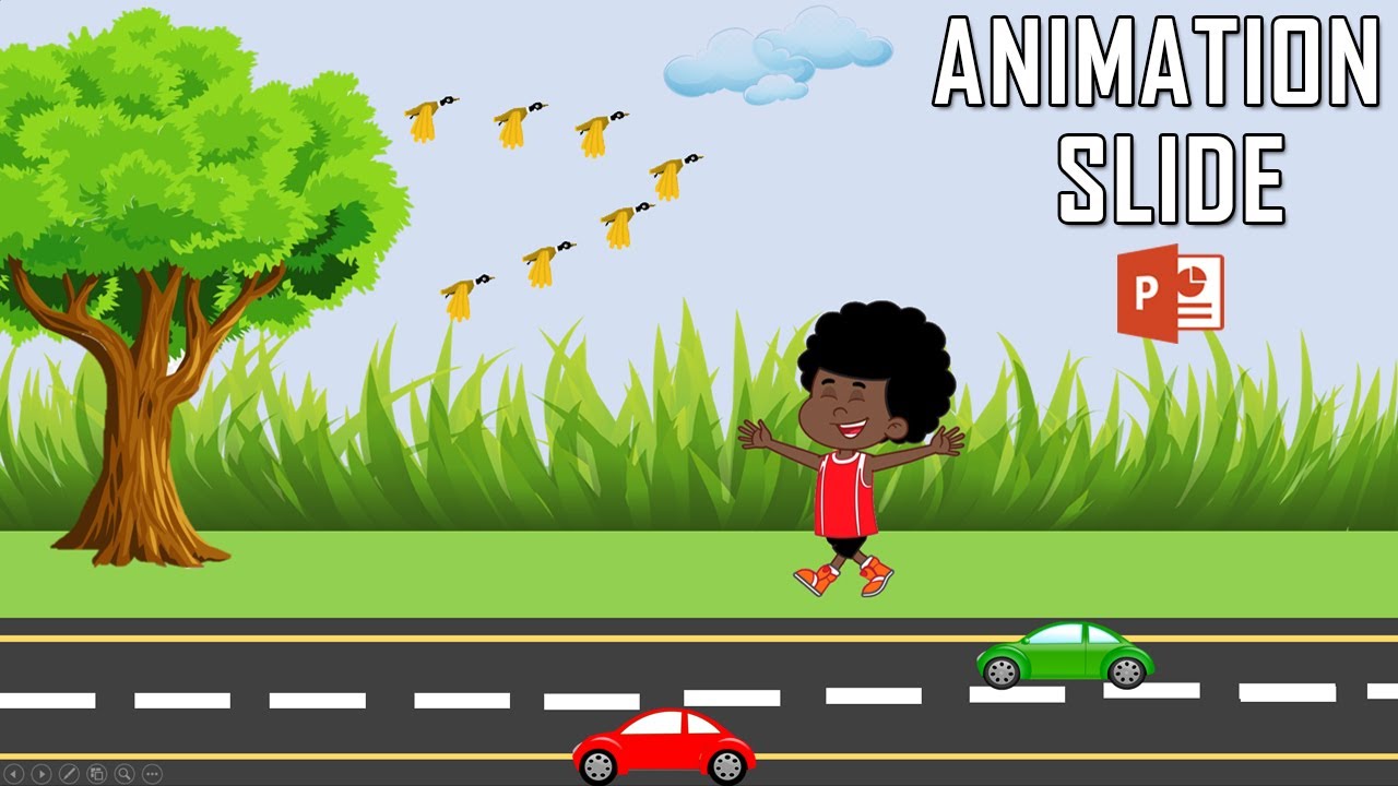 Create Cartoon Animation Video on PowerPoint | Making Animation Scene ...