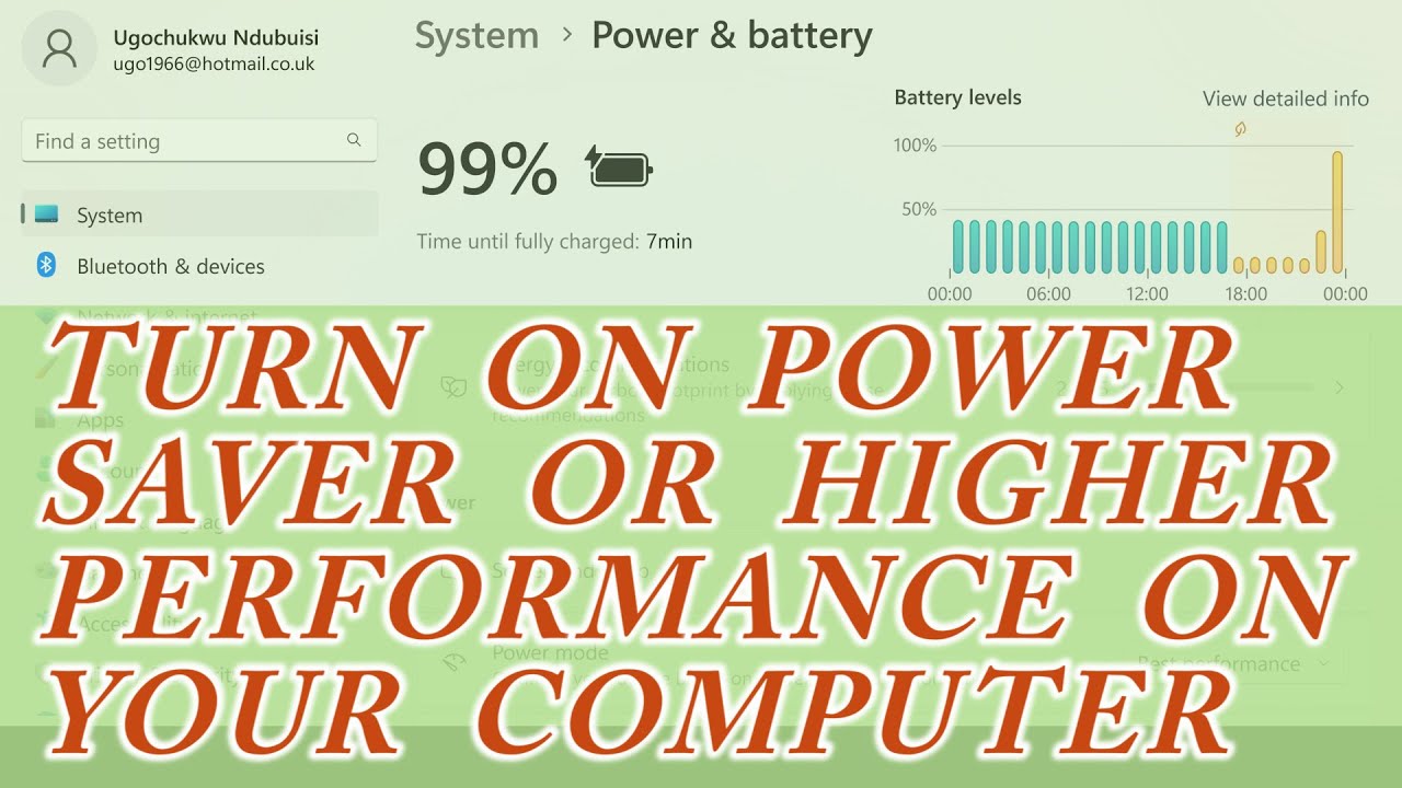 HOW TO PUT WINDOWS PC / COMPUTER TO POWER SAVER OR TO HIGHER ...