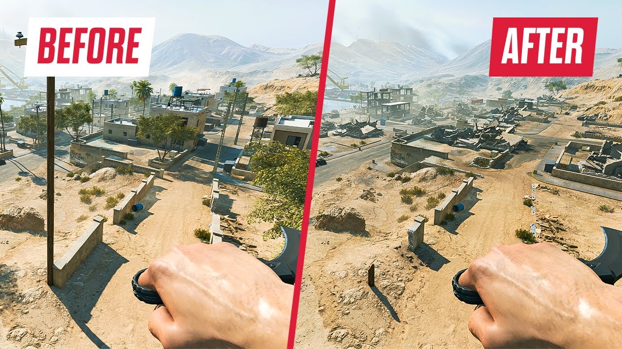 Battlefield 2042 Destruction - Before vs After Comparison - YouTube