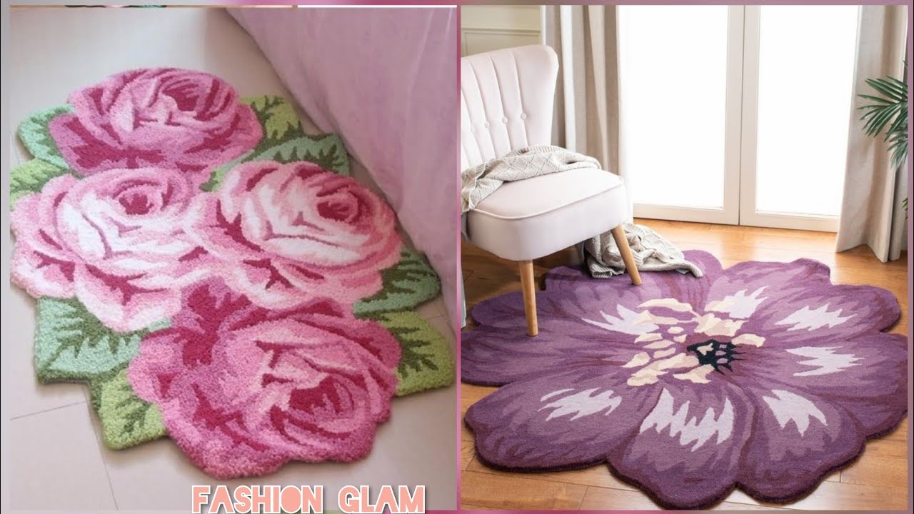 Classy 3D Flower Shaped Rugs/Floral Doormats/Wool Floral Wool Carpets ...