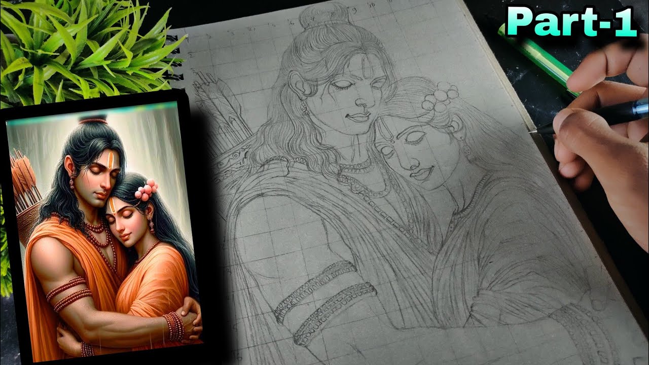 sitaram drawing|ram sita drawing|lord ram drawing|shree ram drawing|siyaram's art|siya ram ...