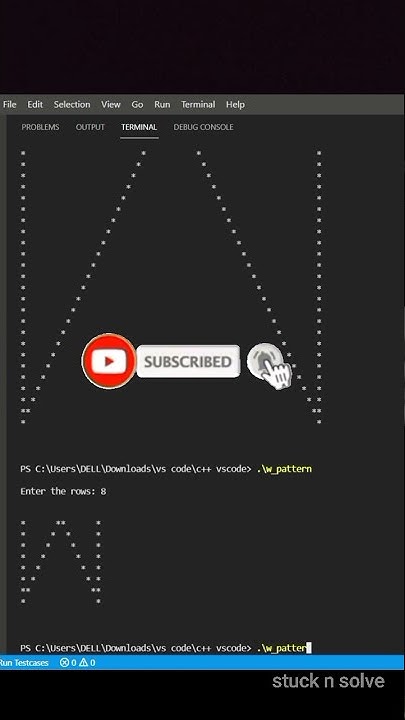 C++ program to print the letter W, whose size depends upon input| #shorts #cpp #code - YouTube