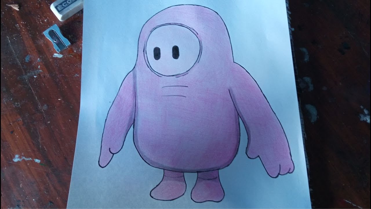 Como DIBUJAR PERSONAJE de FALL GUYS paso a paso fácil - YouTube