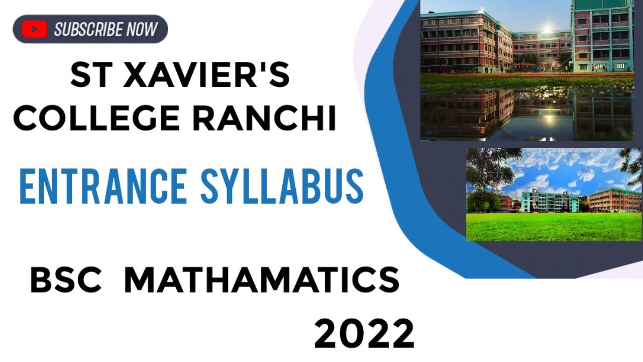 BSC Mathematics entrance exam syllabus 2022 bsc math entrance exam ...