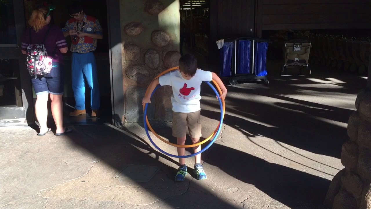 Dallas double hula hoop at Animal Kingdom - YouTube