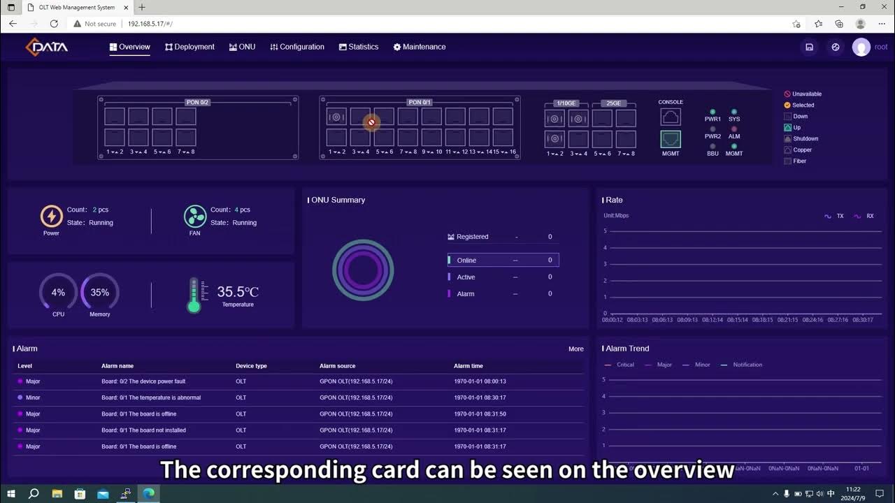 How to Add PON Card Slots on the OLT FD1700 | C-Data OLT Web Tutorial - YouTube