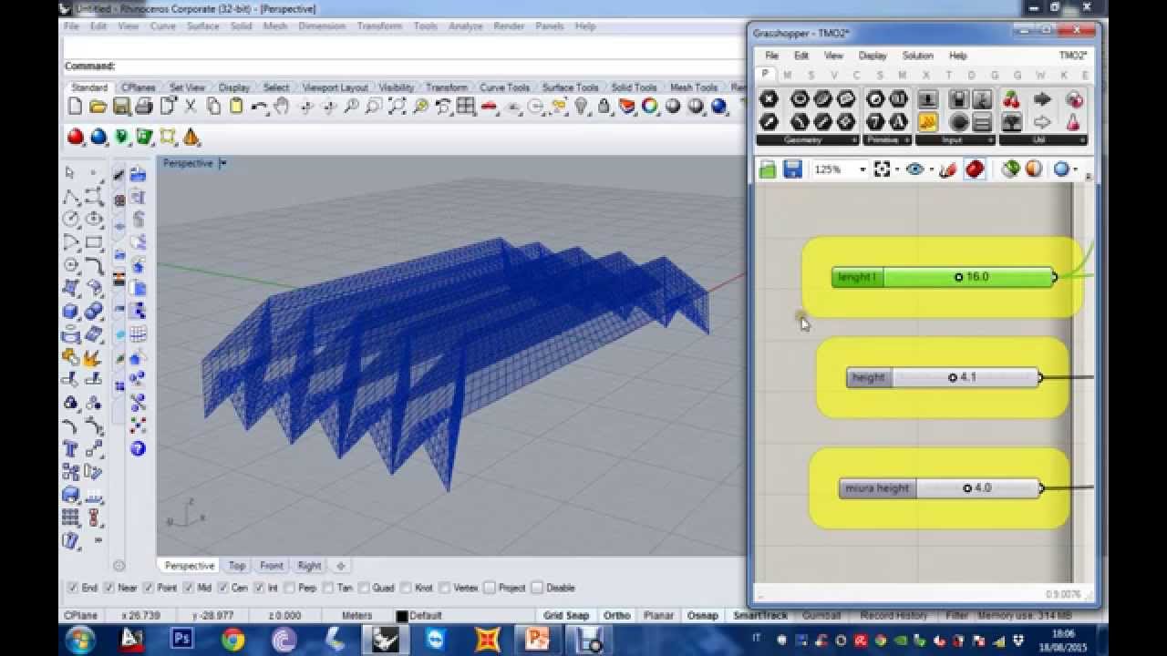 Modelling TMP Origami - parametric approach - YouTube