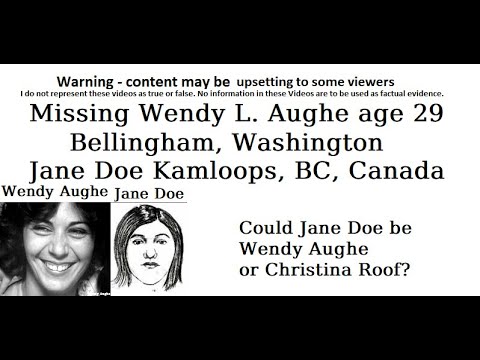 Missing Murdered Wendy L. Aughe Bellingham, Washington Jane Doe ...