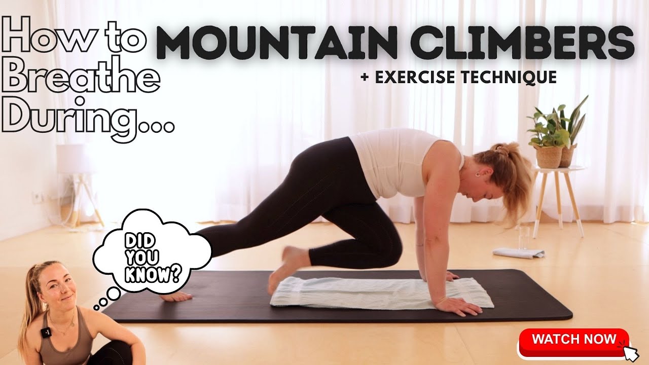 HOW TO..breathe during exercise?| MOUNTAIN CLIMBERS ~Controlled ...