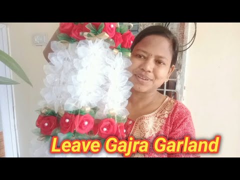 Patta Gajra Mala//leave Gajra Garland designs//Anita working vlog - YouTube