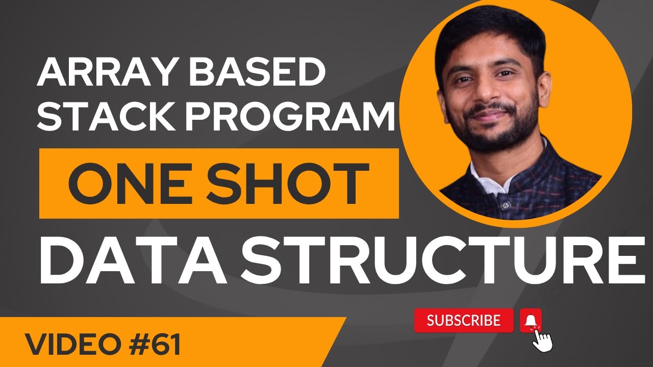 Array Based Stack One Shot Tutorial | Push Pop Peek Underflow Overflow Explained - YouTube