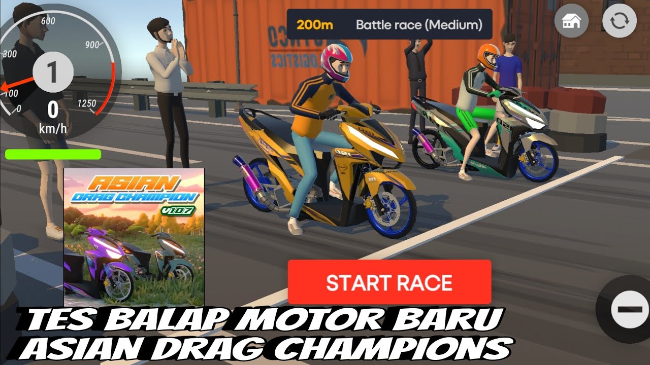UPDATE BARU MOTOR VARIO TES BALAP DI GAME ASIAN DRAG CHAMPIONS - YouTube