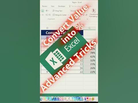 Convert Value in % in Excel #excel #smartexcel #excelformula #exceltricks - YouTube