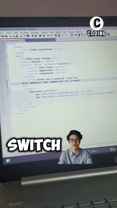 How to create textcase converter using HTML and JavaScript #javascript #html #viralshorts # ...