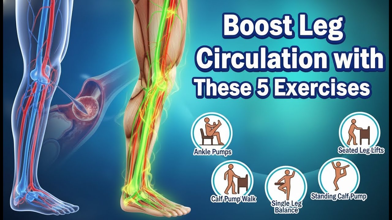 Over 50? 5 Best Leg Exercises for Better Circulation! Senior Fitness ...