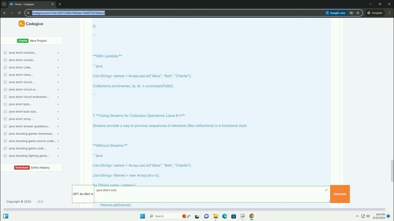 java short cuts - YouTube