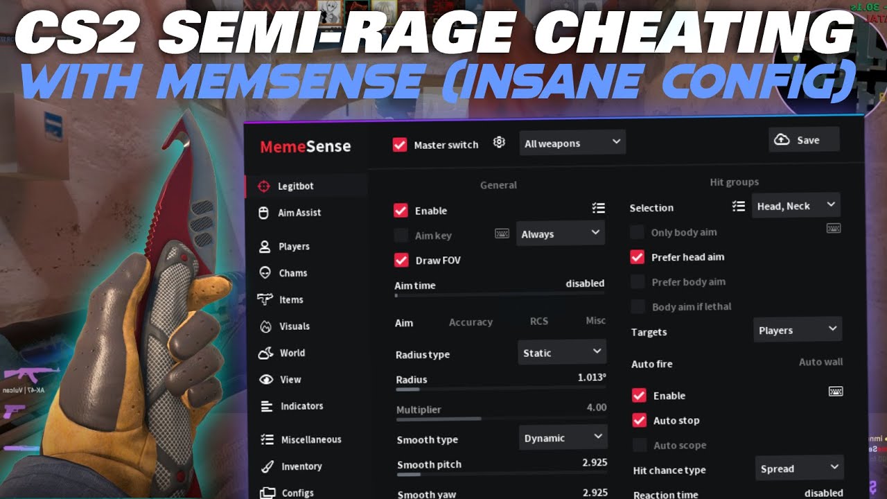 CS2 Semi-Rage Cheating with MemSense (Insane Config) - YouTube