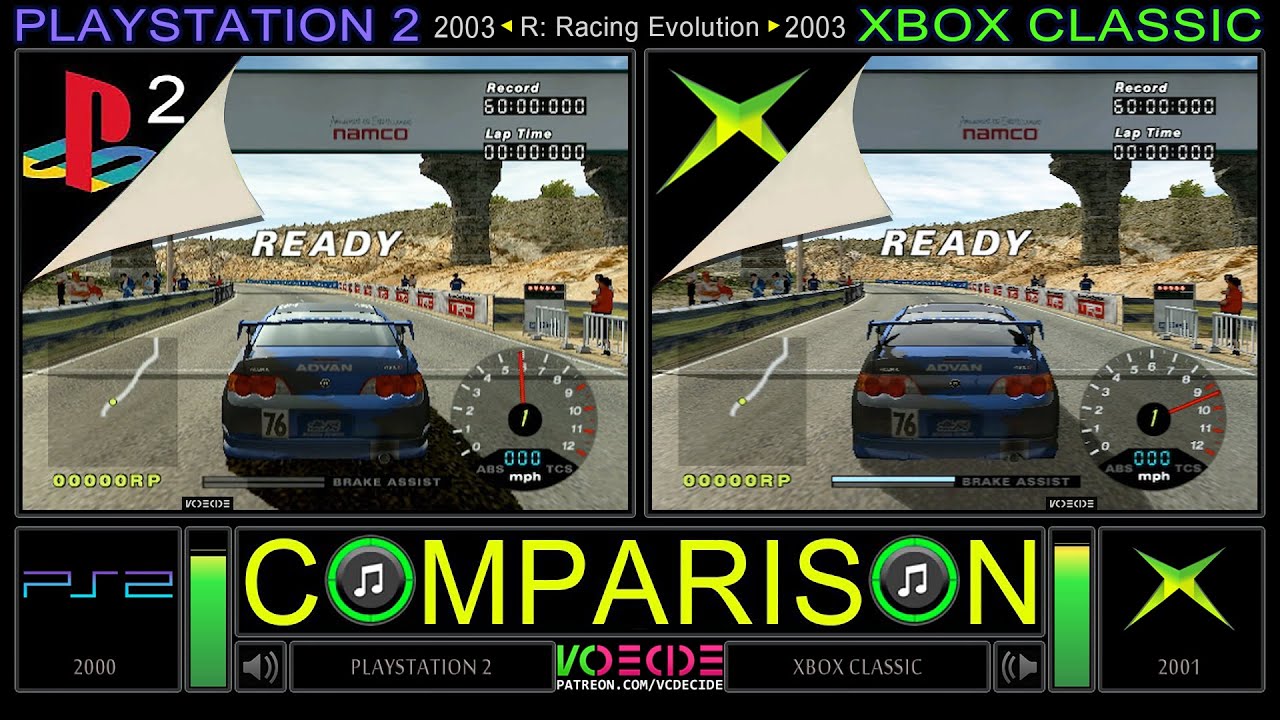 R: Racing Evolution (PlayStation 2 vs Xbox) Side by Side Comparison ...