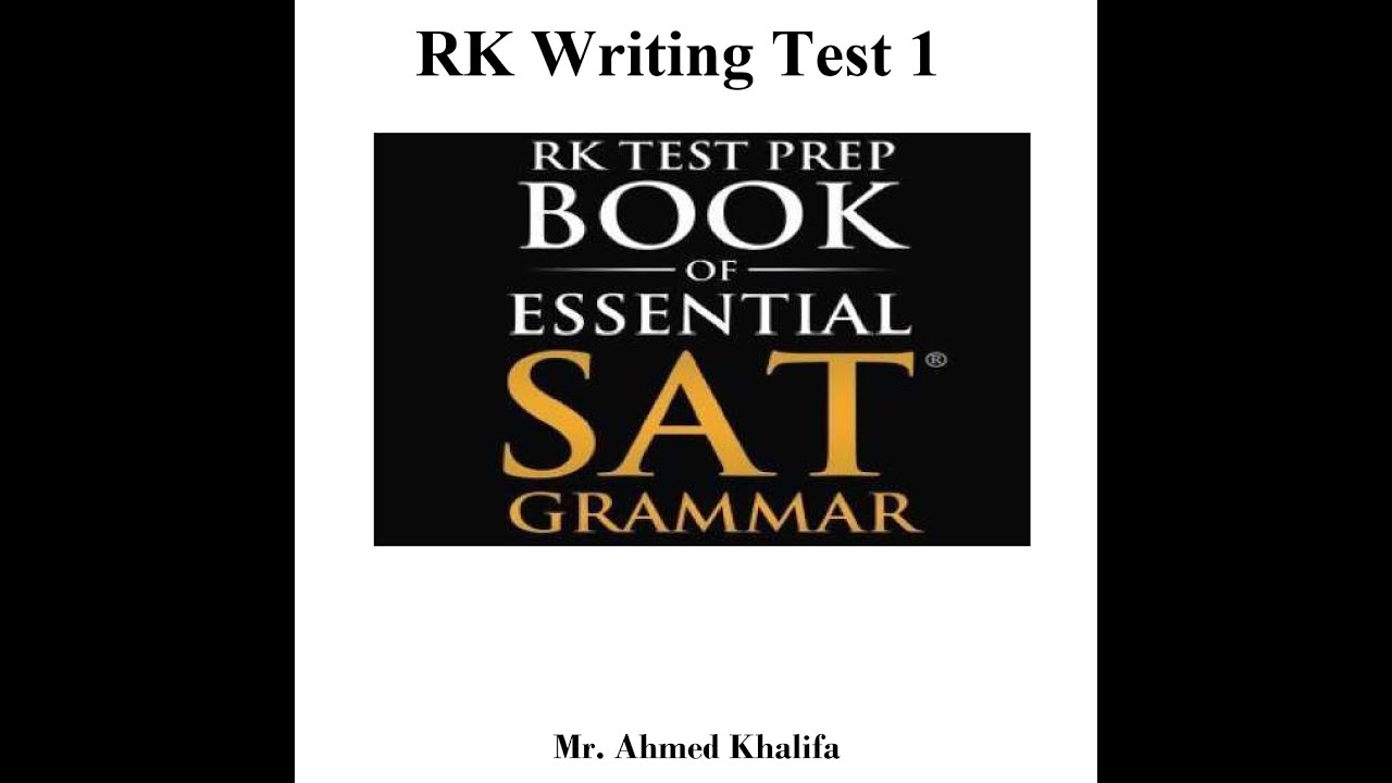 RK Writing Test 1 (Part 1) - YouTube