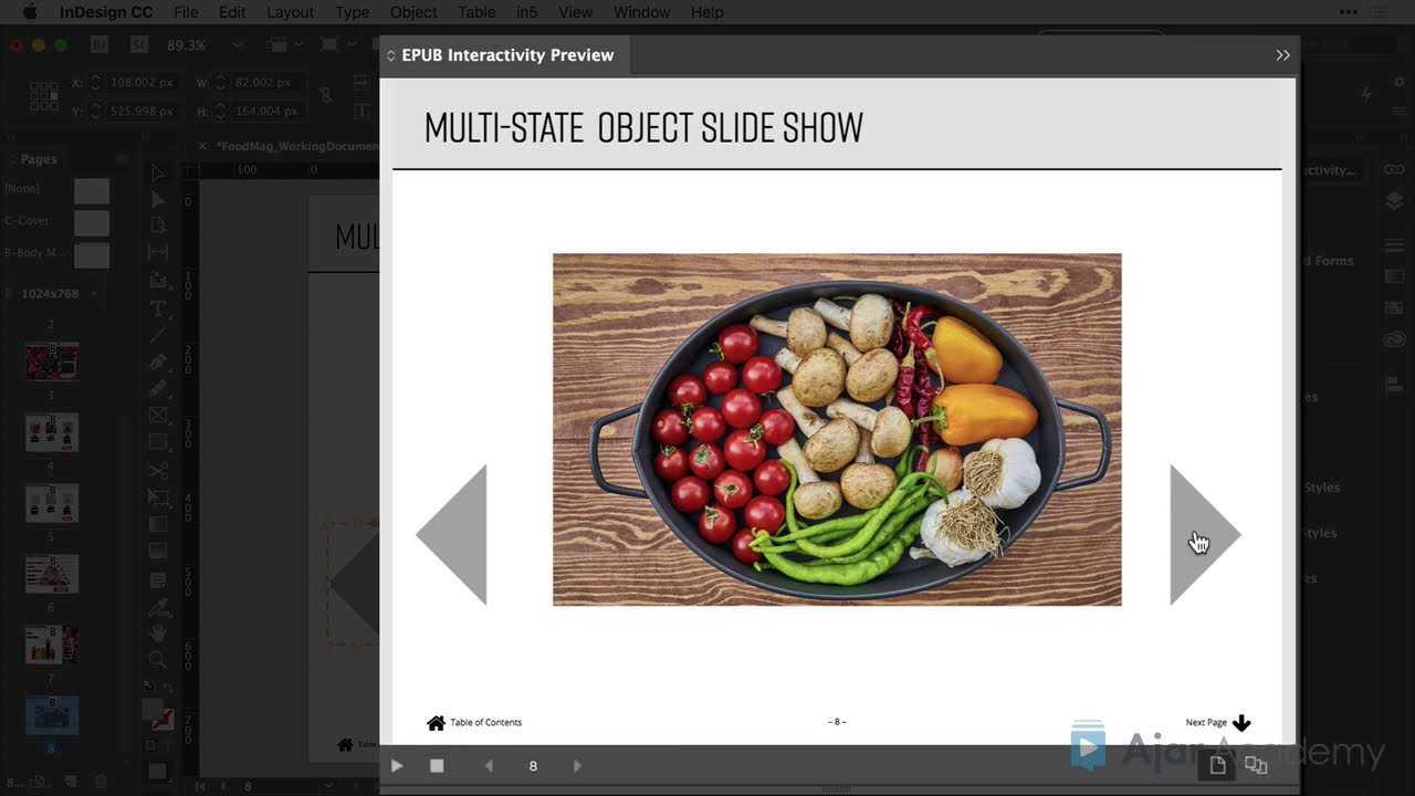Navigating between Object States with a Button in an interactive ...