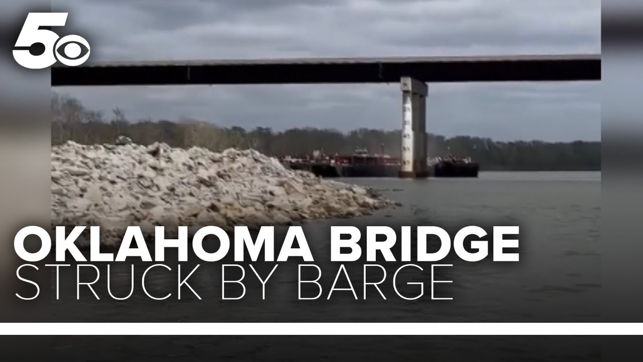 Oklahoma bridge reopens after being hit by barge - YouTube