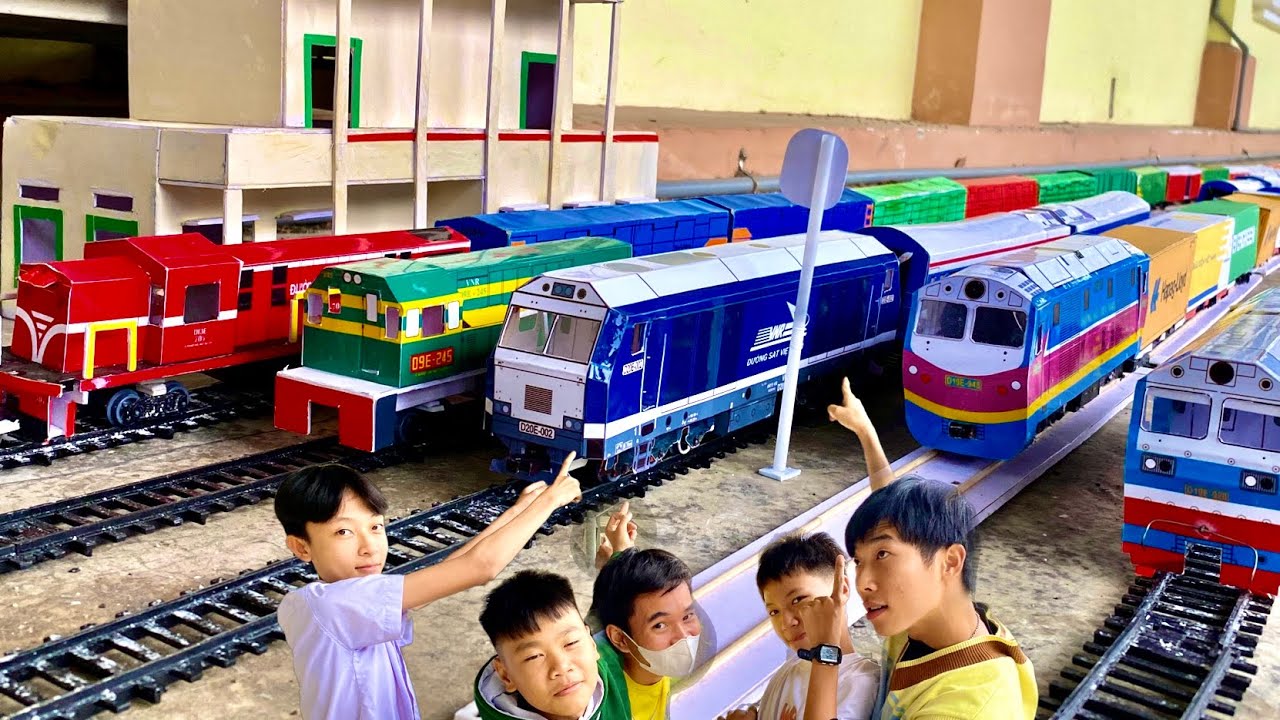 CREATE HANDMADE TRAINS CHALLENGE!THỬ THÁCH! Chúng mình đã tự lập tàu ...