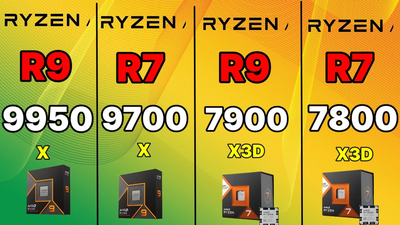 R9 9950X VS 7900x3d vs 7800x3d VS R7 9700X VS i9 14900K VS R9 7950X ...