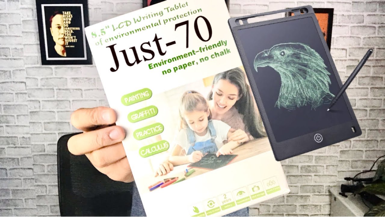 Re-Writable LCD Writing Pad Display Tablet under 70/- - YouTube