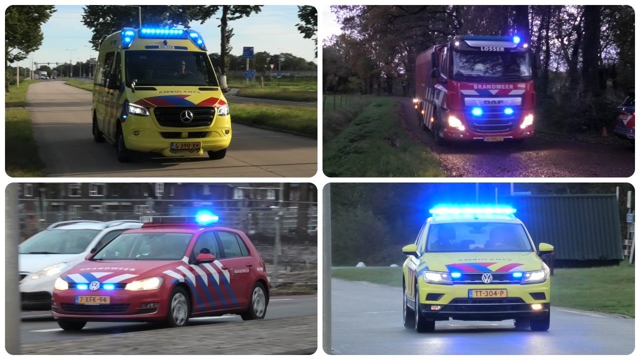 Ambulances [OVD-G], Politie en [Rijopleiding] Brandweer A1/P1 in ...