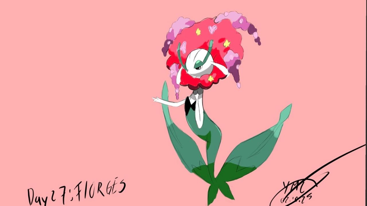 DRAWING EVERY POKEMON FLORGES - YouTube