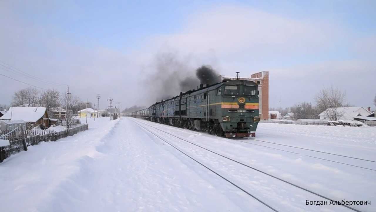Двойная тяга. 2ТЭ10М-0262 - 2ТЭ10В-4038 / Double traction. 2TE10M-0262 ...
