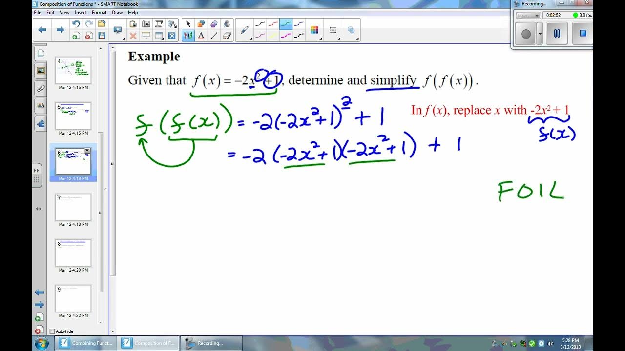 Lesson 3c - Finding the Explicit Equation of a Composition of Functions Part 1 - YouTube