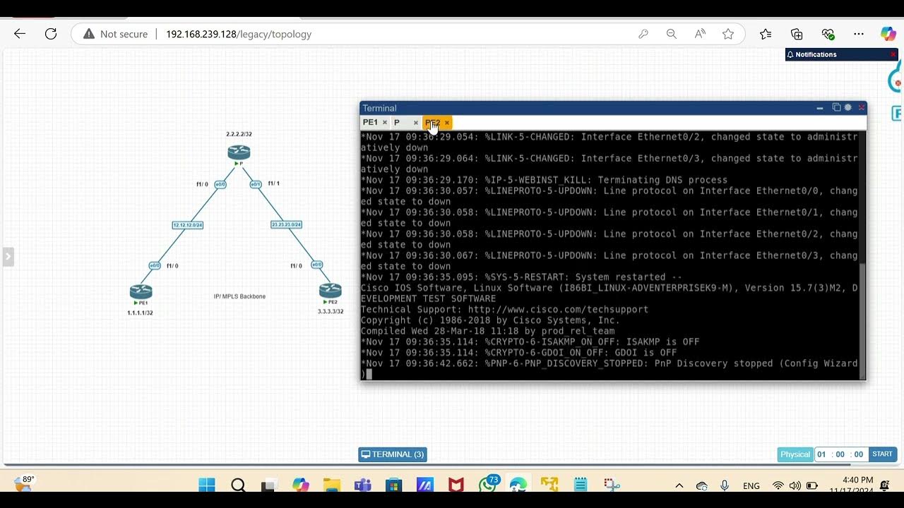 Day 98. HOW TO CONFIGURE MPLS BACKBONE CISCO ROUTER - YouTube