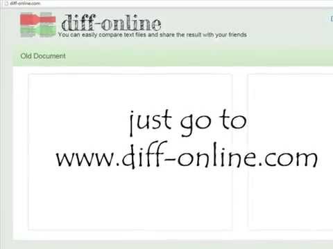 How to compare text with diff-online - YouTube