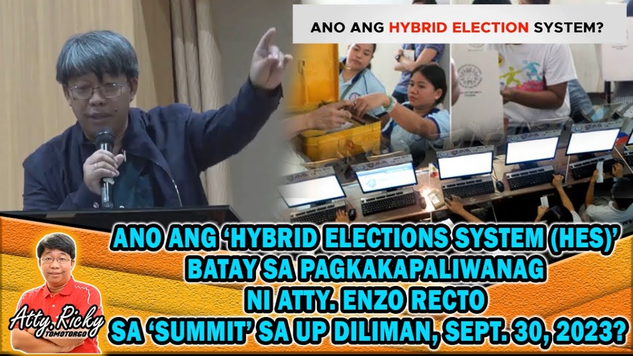 ANO ANG 'HYBRID ELECTIONS SYSTEM' (HES) BATAY SA PAGKAKAPALIWANAG NI ...