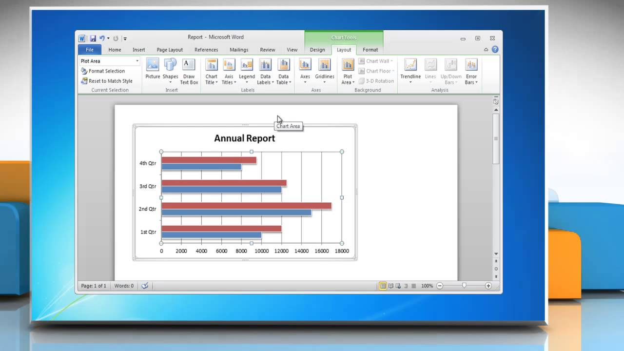 How to use Legends to identify colors/patterns in Bar Graphs in Word ...