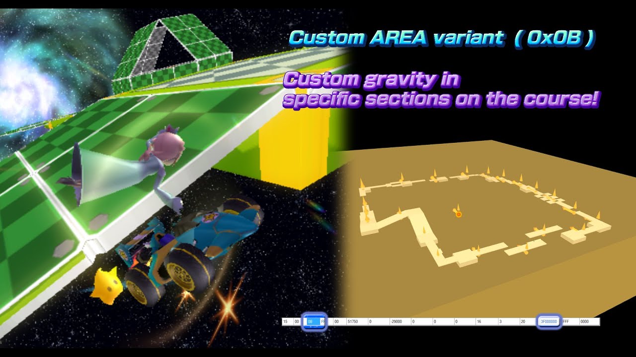 [Mario Kart Wii] Custom AREA (KMP 0x0B): Custom Gravity (Proof of ...