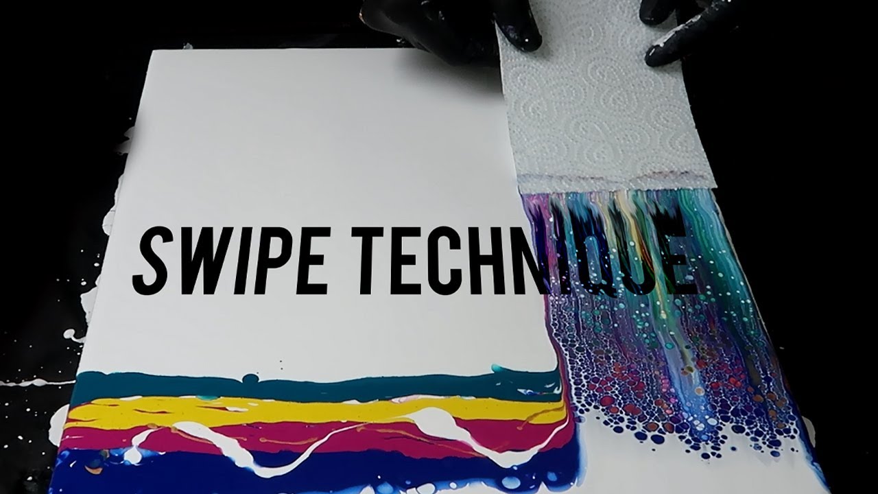 Acrylic Pour Swipe Technique | Abstract Painting #swipetechnique # ...