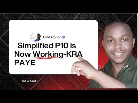 EASY KRA PAYE Filling Made SIMPLE With Simplified P10 -AUGUST 2025 ...