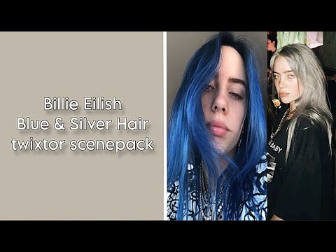 billie eilish silver & blue hair twixtor scenepack