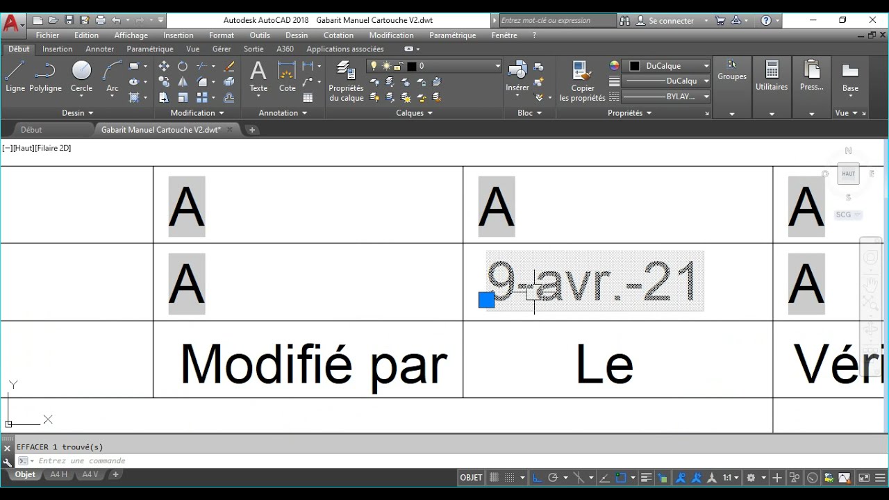Cartouche Autocad - YouTube