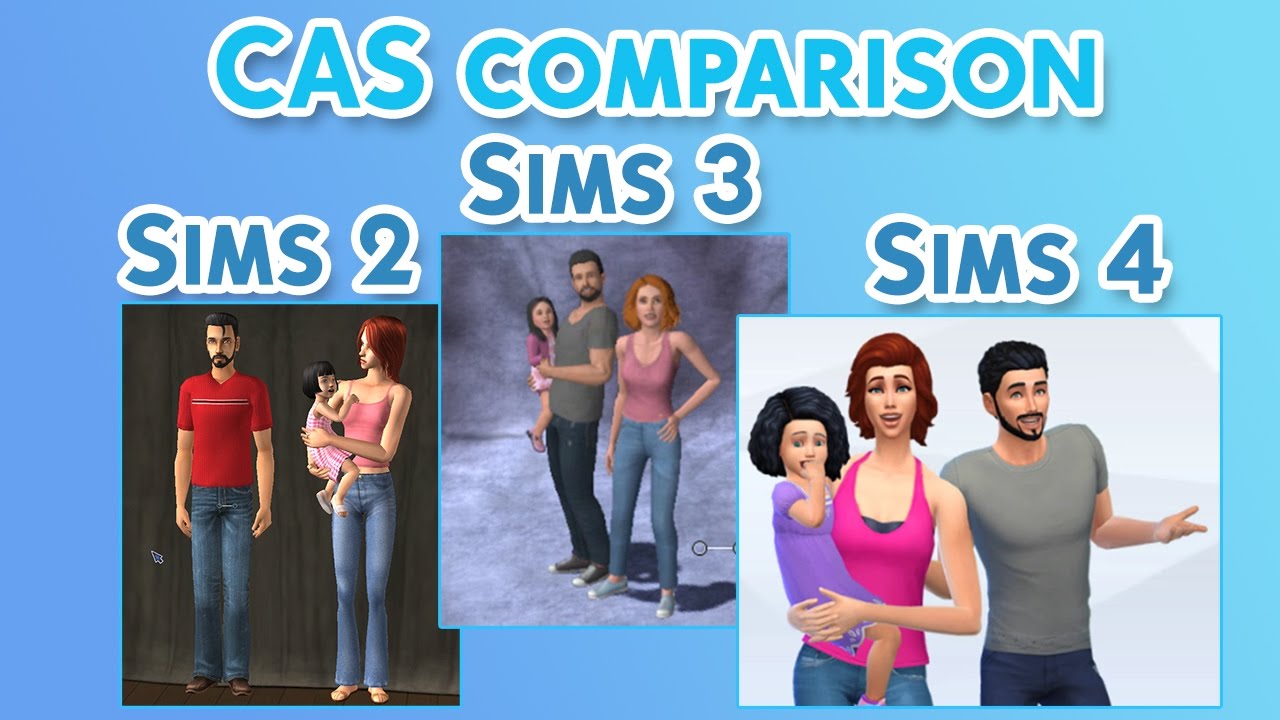SIMS 2 vs SIMS 3 vs SIMS 4 | CAS - YouTube