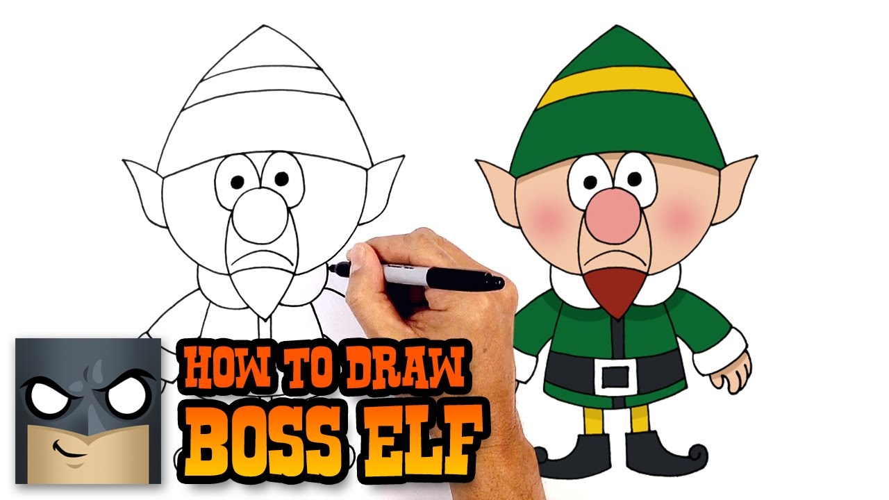 How to Draw Boss Elf | Christmas Drawing Lesson - YouTube