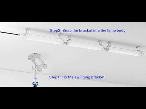 10-second rapid installation seamless tri-proof light - YouTube