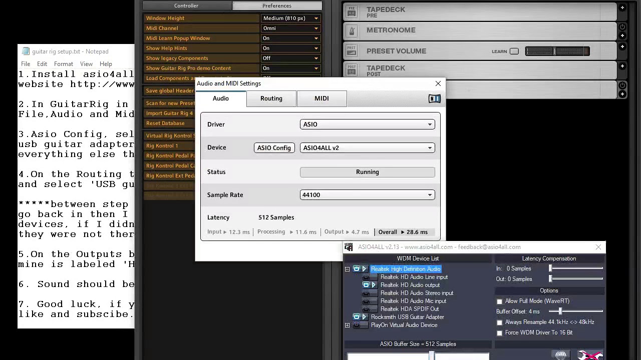 How to Rocksmith Guitar Cable work with Guitar Rig 5 - YouTube