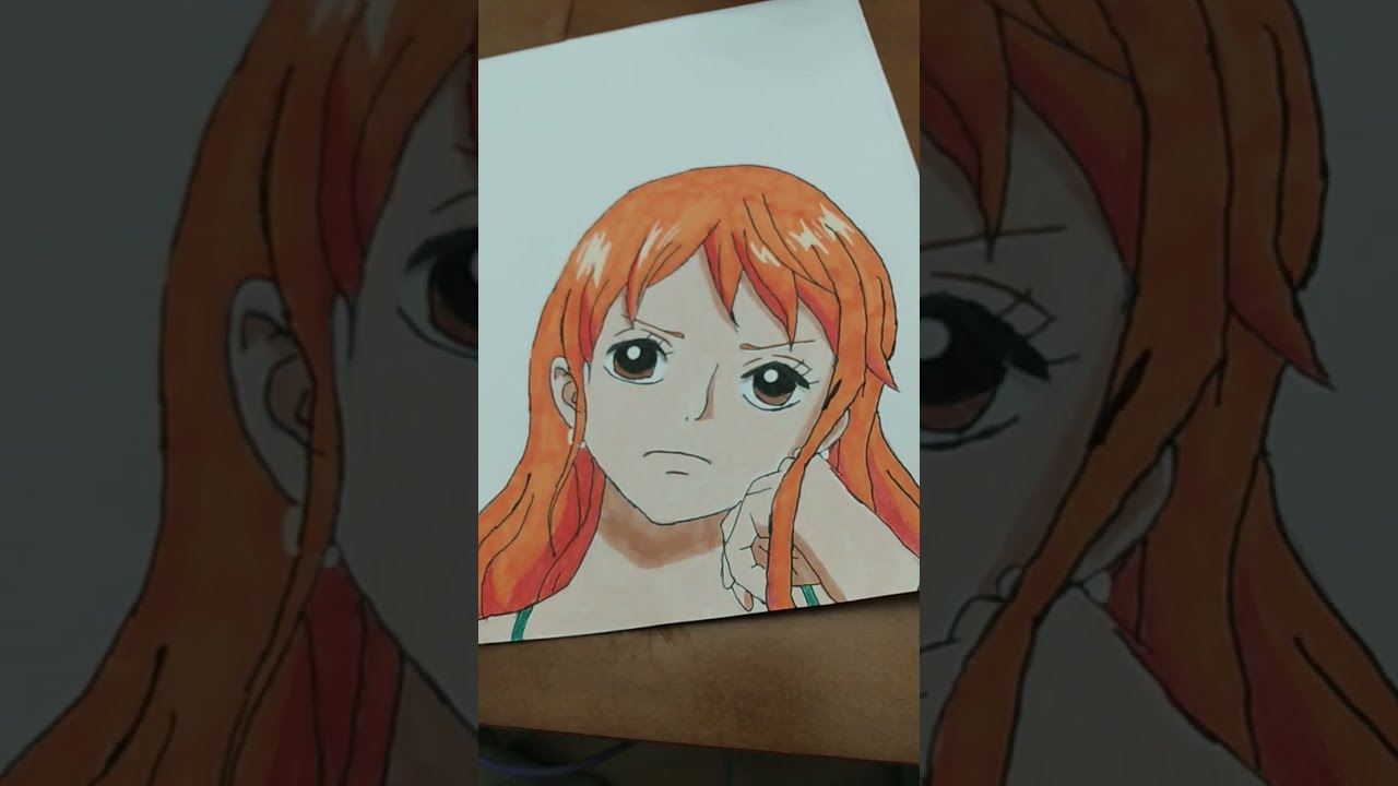 Nami one piece drawing - YouTube